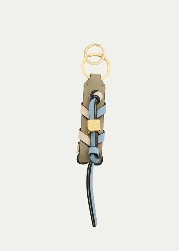 小物 LOEWE BRAIDED KEYRING LOEWE BRAIDED KEYRING Loewe Braided Strap Keyring In Leather